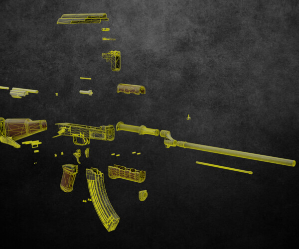 ArtStation - AK47 Type 3 Game Ready Model - PBR Textures | Game Assets
