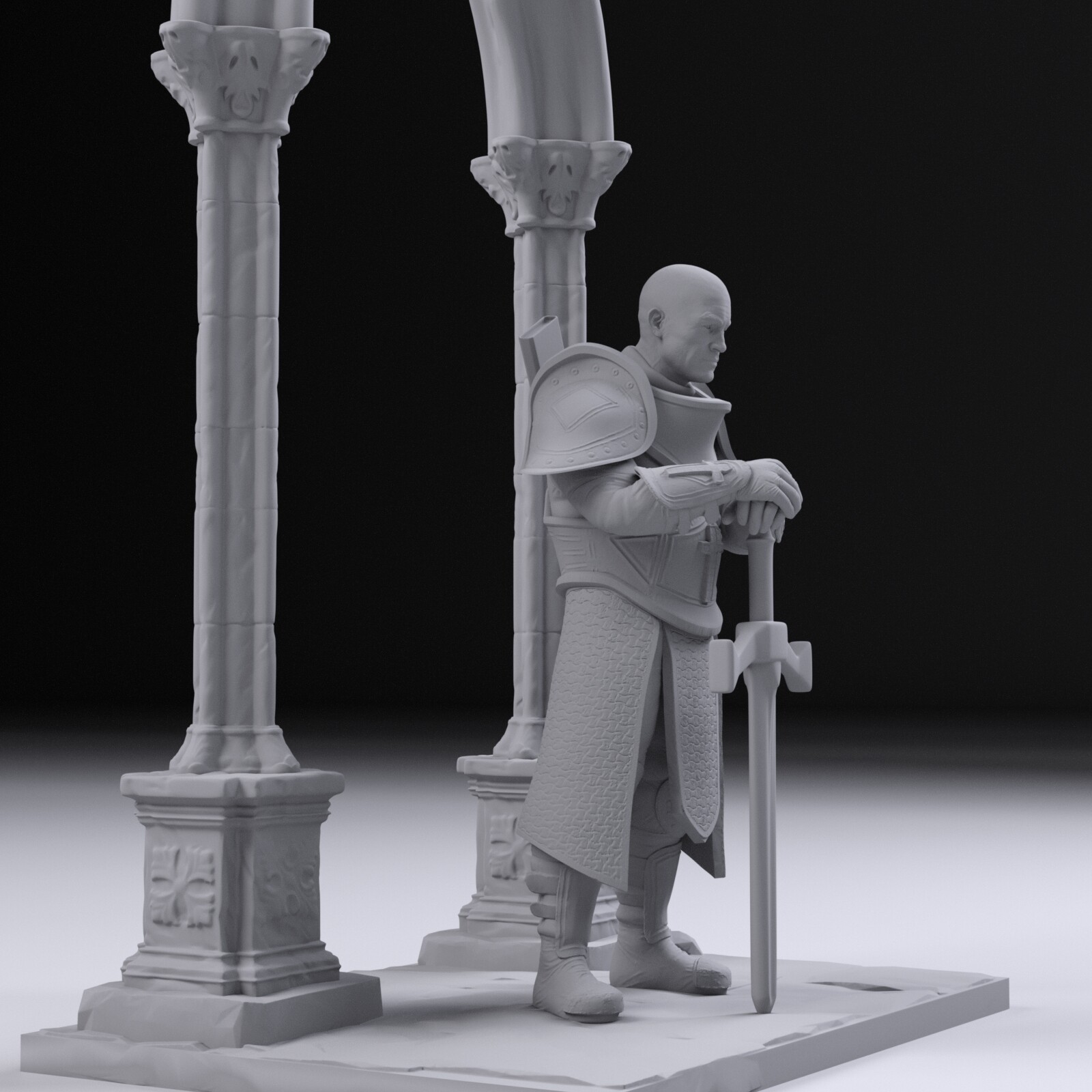 ArtStation - crusader warrior 3D print model | Resources