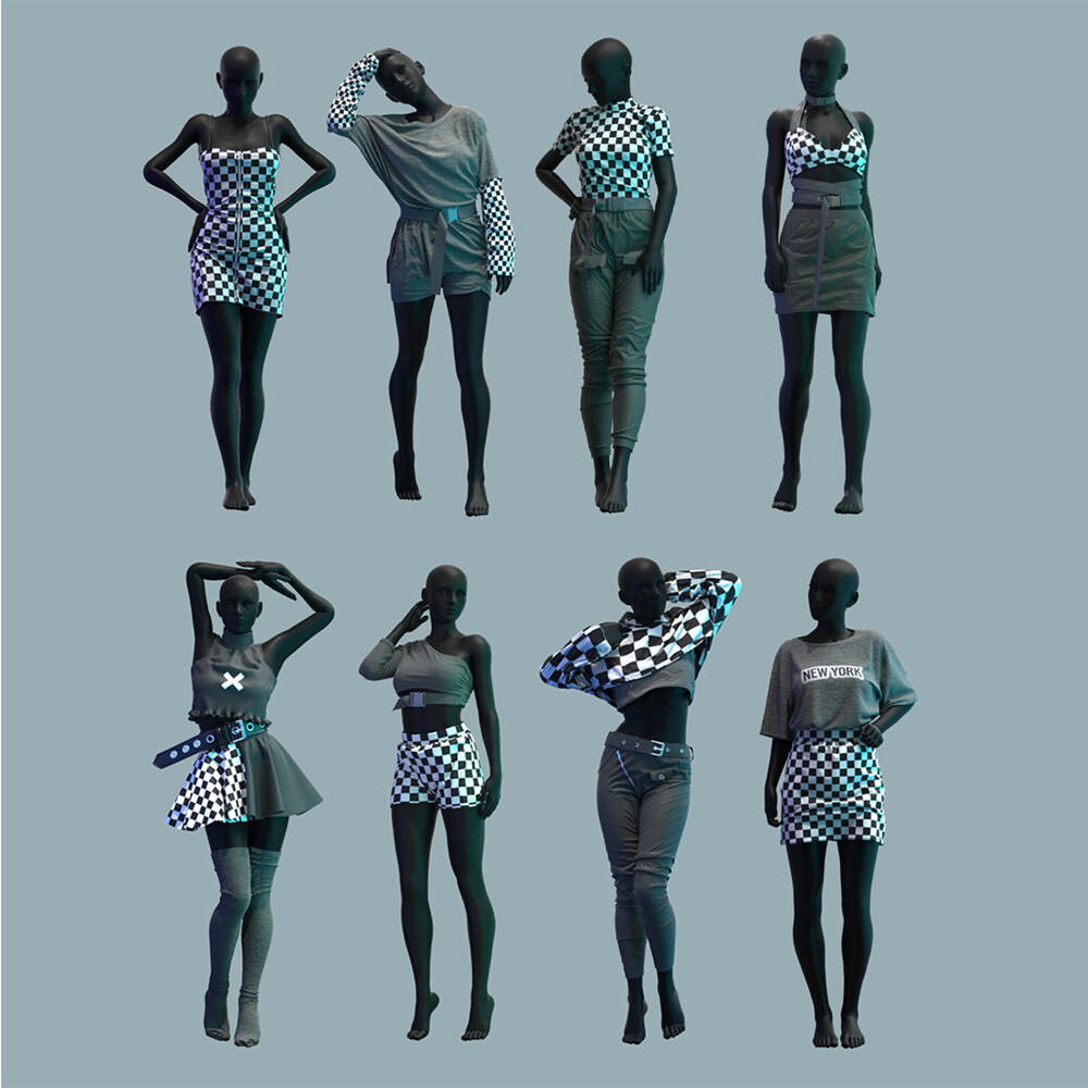 ArtStation - Collection Of Clothes . Clo3D , Marvelous Designer ...