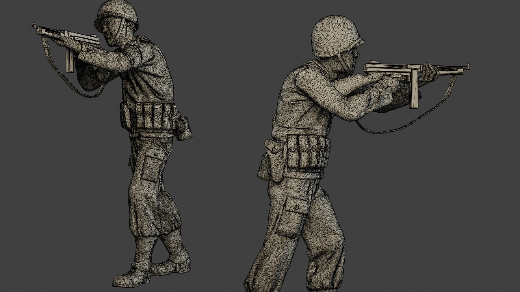 ArtStation - American soldiers ww2 A12 Pack 1 | Resources