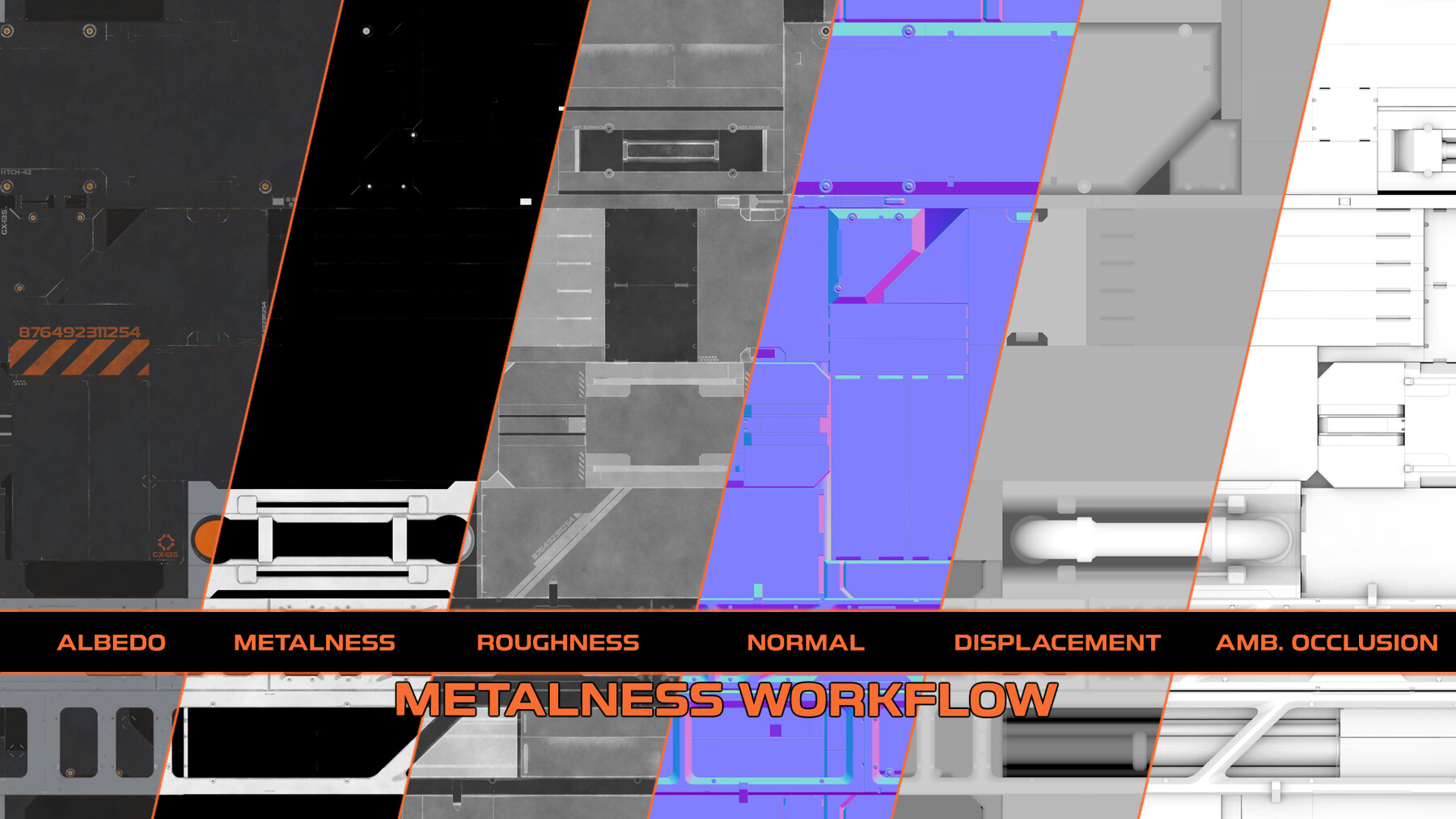 ArtStation - Sci fi Trim sheet texture 3 Variations | Resources