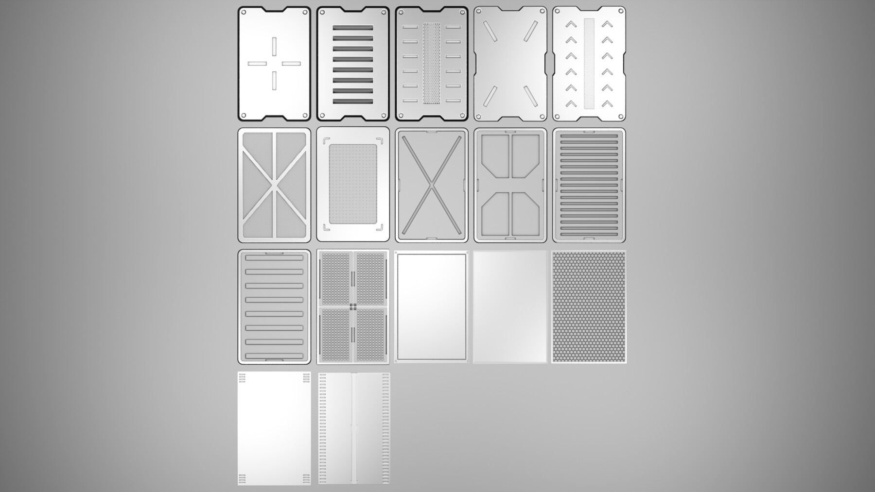 ArtStation - 50 - Sci-Fi Panel Decals Pack (DECALMachine Ready) | Game Assets