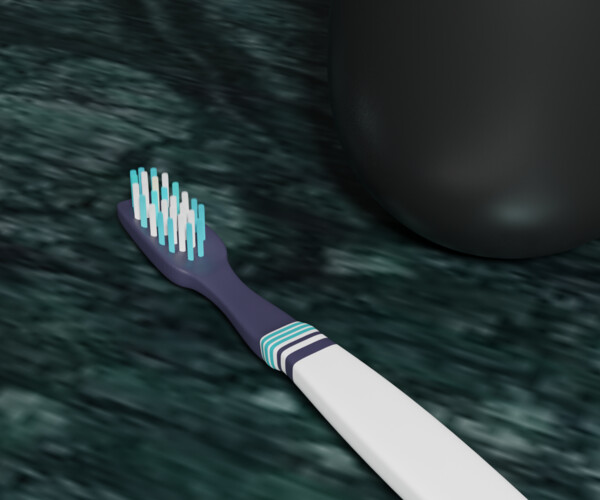 ArtStation - Toothbrush and Holder 3D model | Game Assets