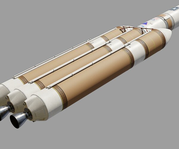 ArtStation - Delta IV Heavy Rocket 3D model | Resources