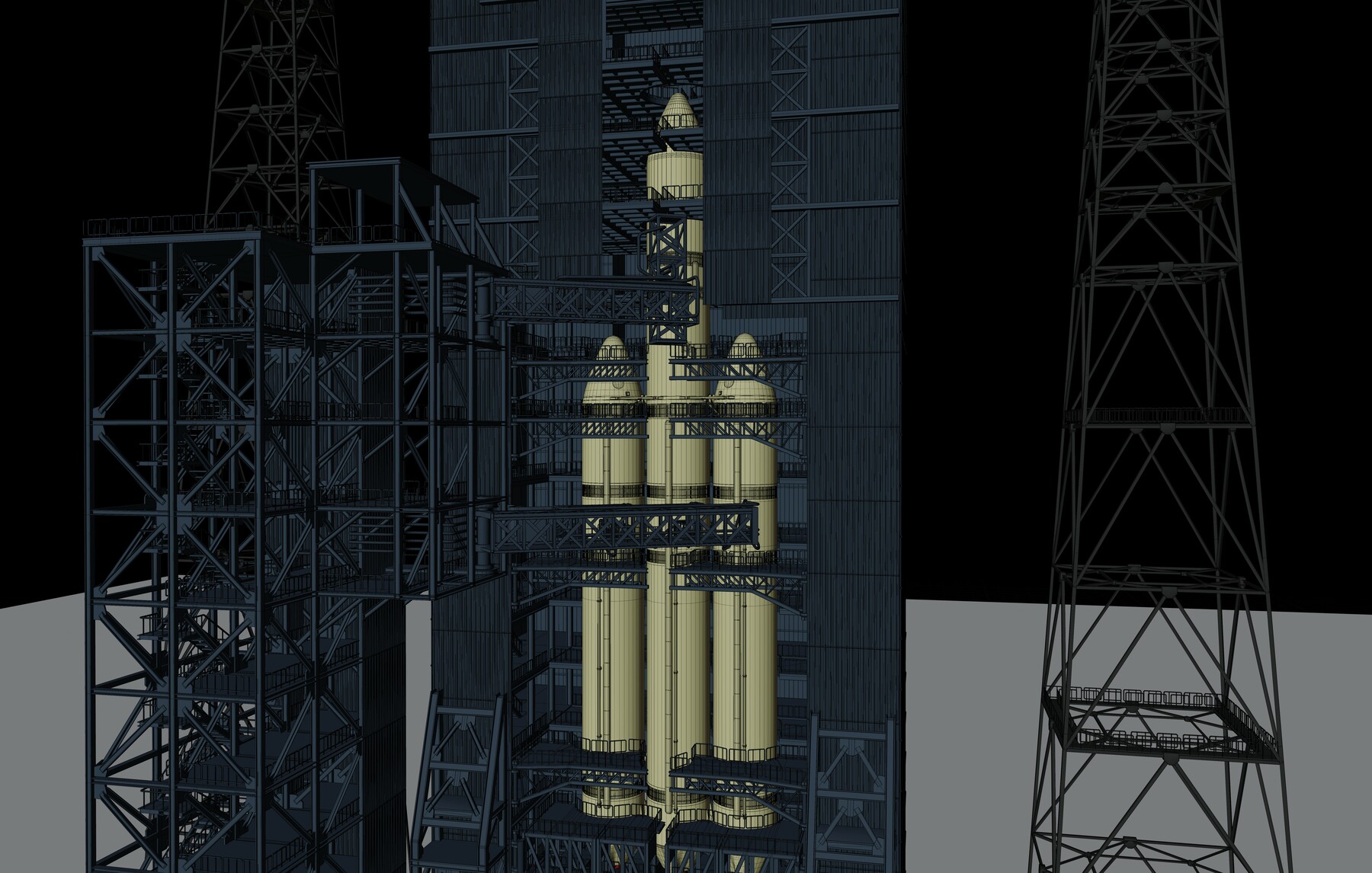 ArtStation - Delta IV Heavy Rocket 3D model | Resources