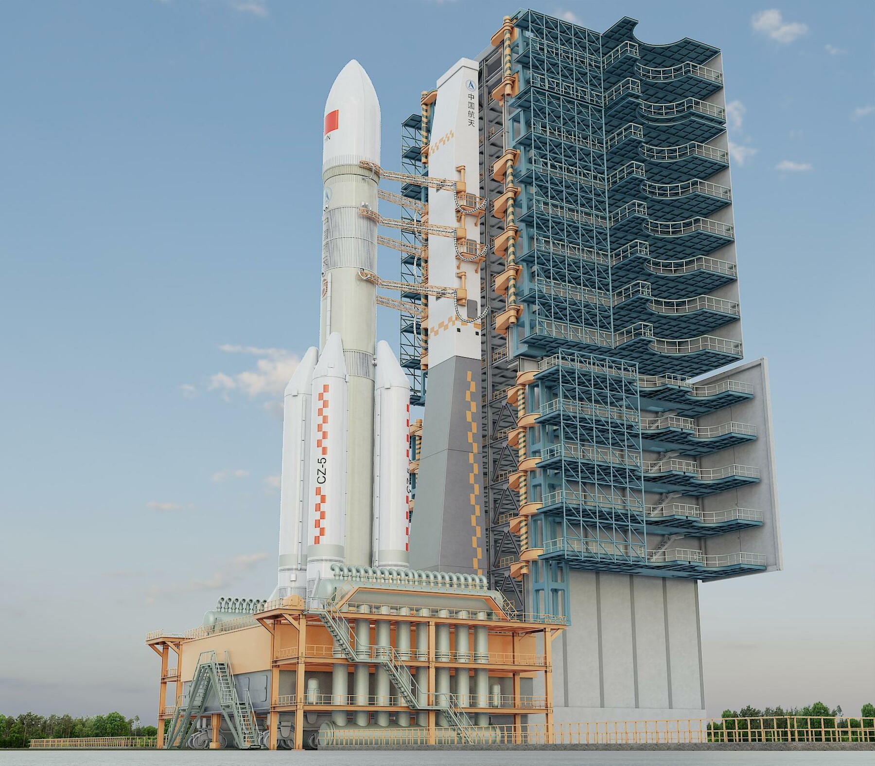 ArtStation - Long March 5 3D model | Resources