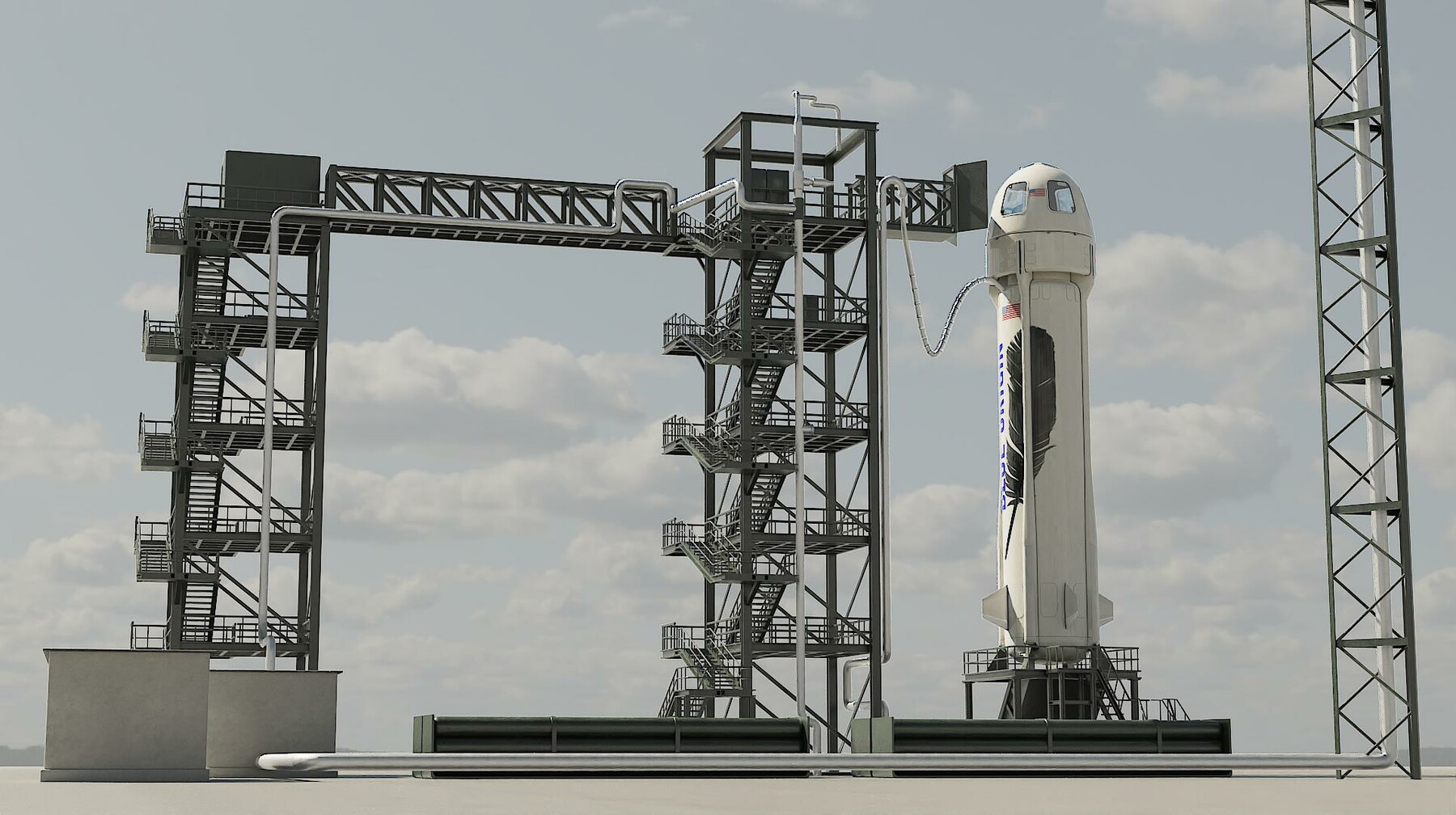 ArtStation - New Sheppard and launchpad 3D model | Resources