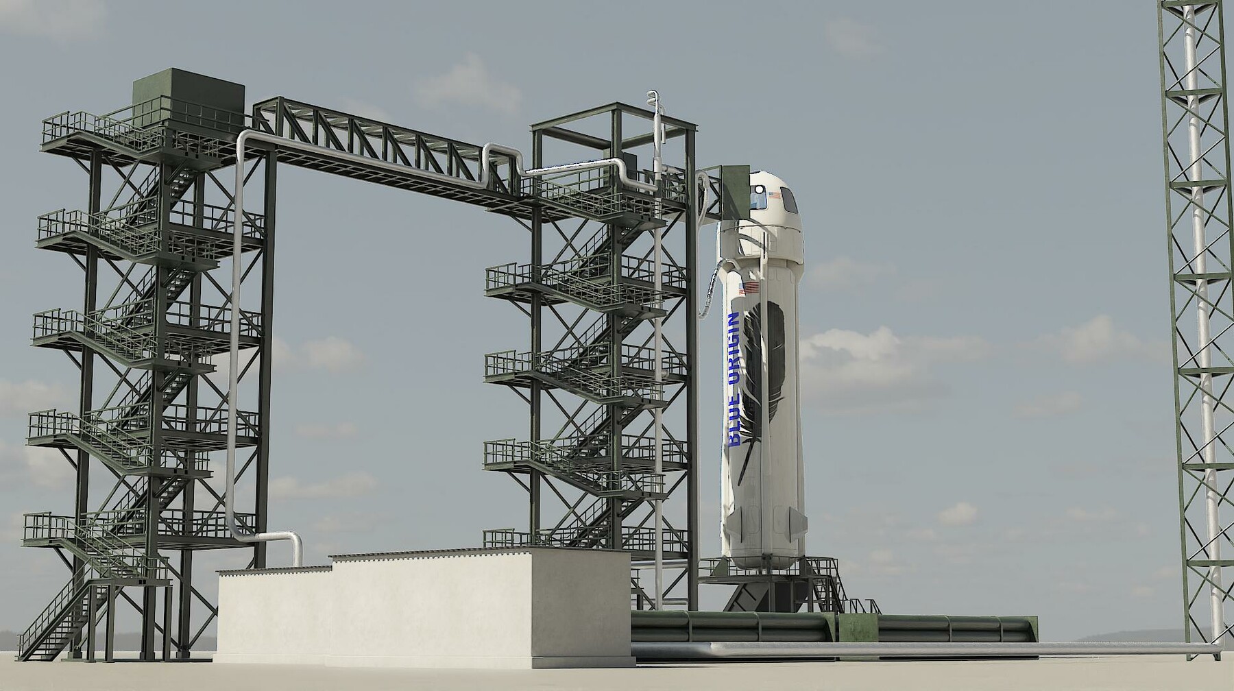 ArtStation - New Sheppard and launchpad 3D model | Resources