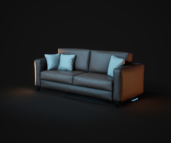 ArtStation - Realistic sofa with multiple colors Game Ready Model ...