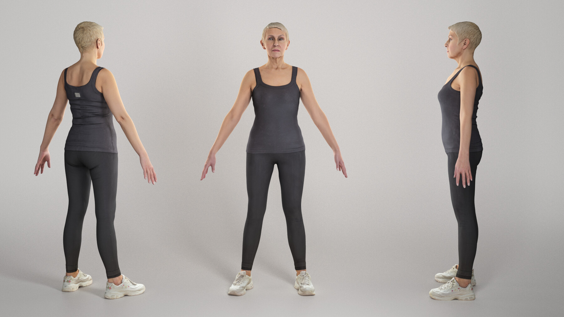 ArtStation - Woman with short hair ready for animation 299 | Game Assets