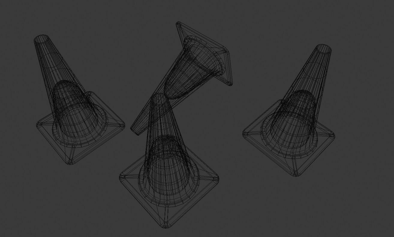 ArtStation - Traffic Cone 3D Model Set | Game Assets