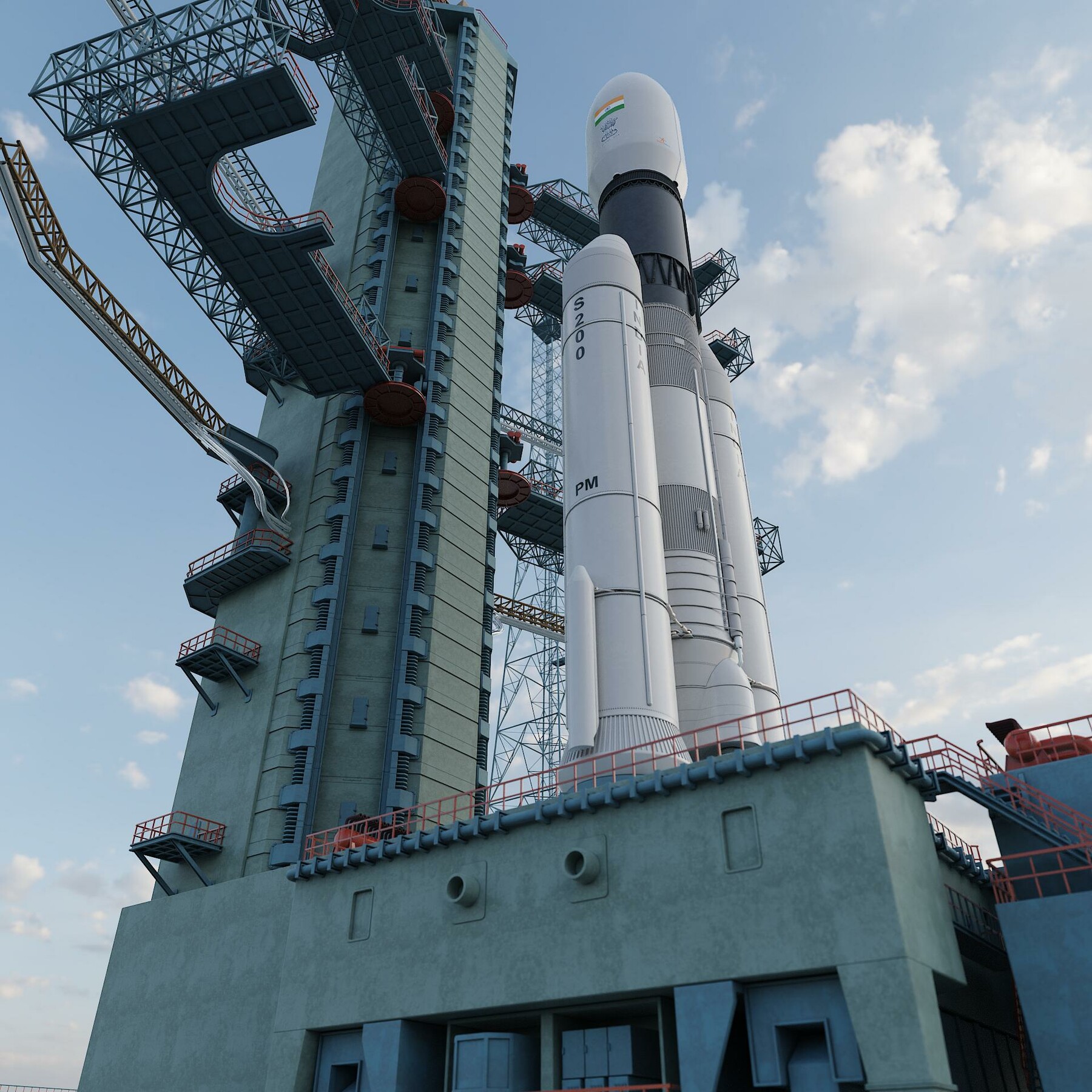 ArtStation - GSLV rocket 3D model | Resources