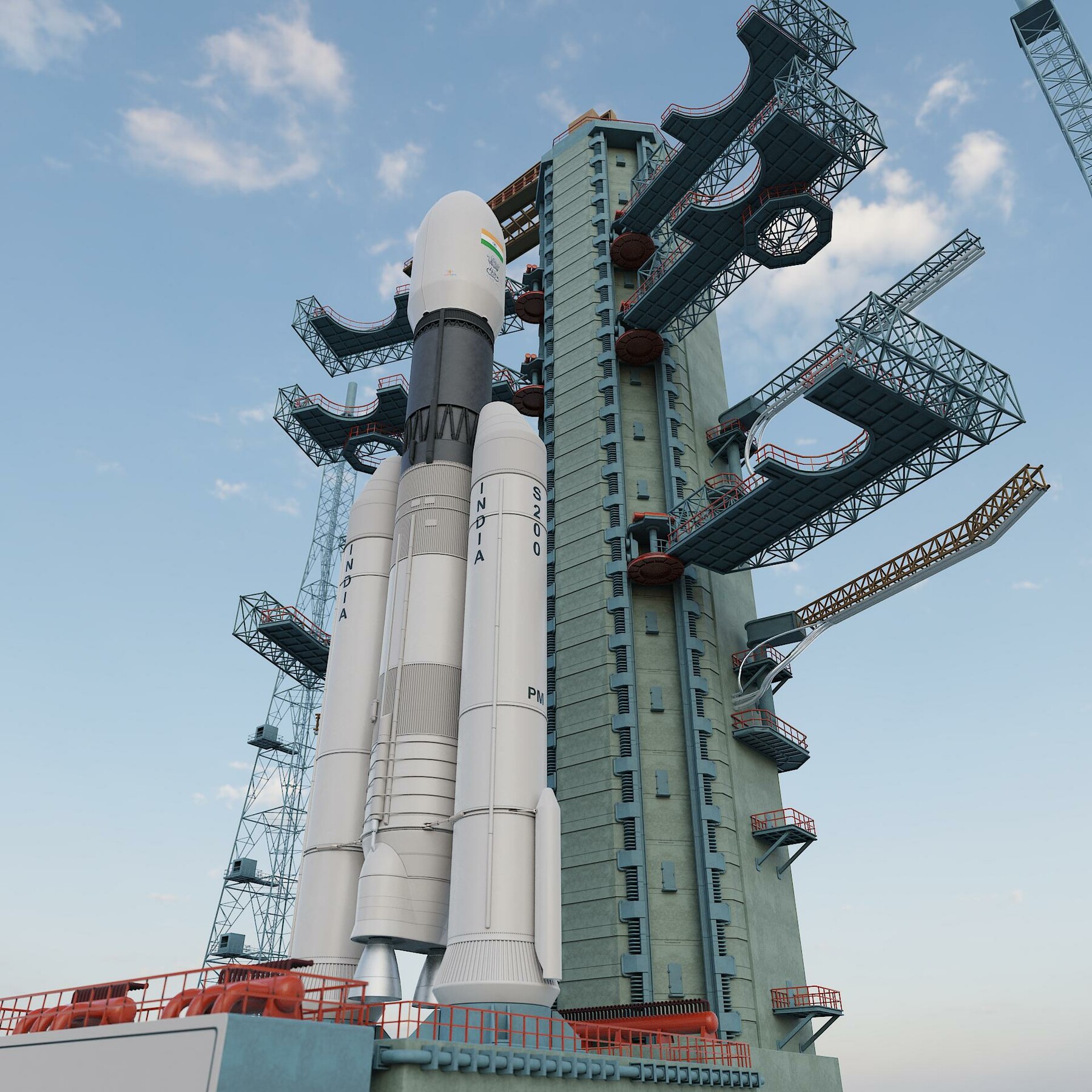 ArtStation - GSLV rocket 3D model | Resources