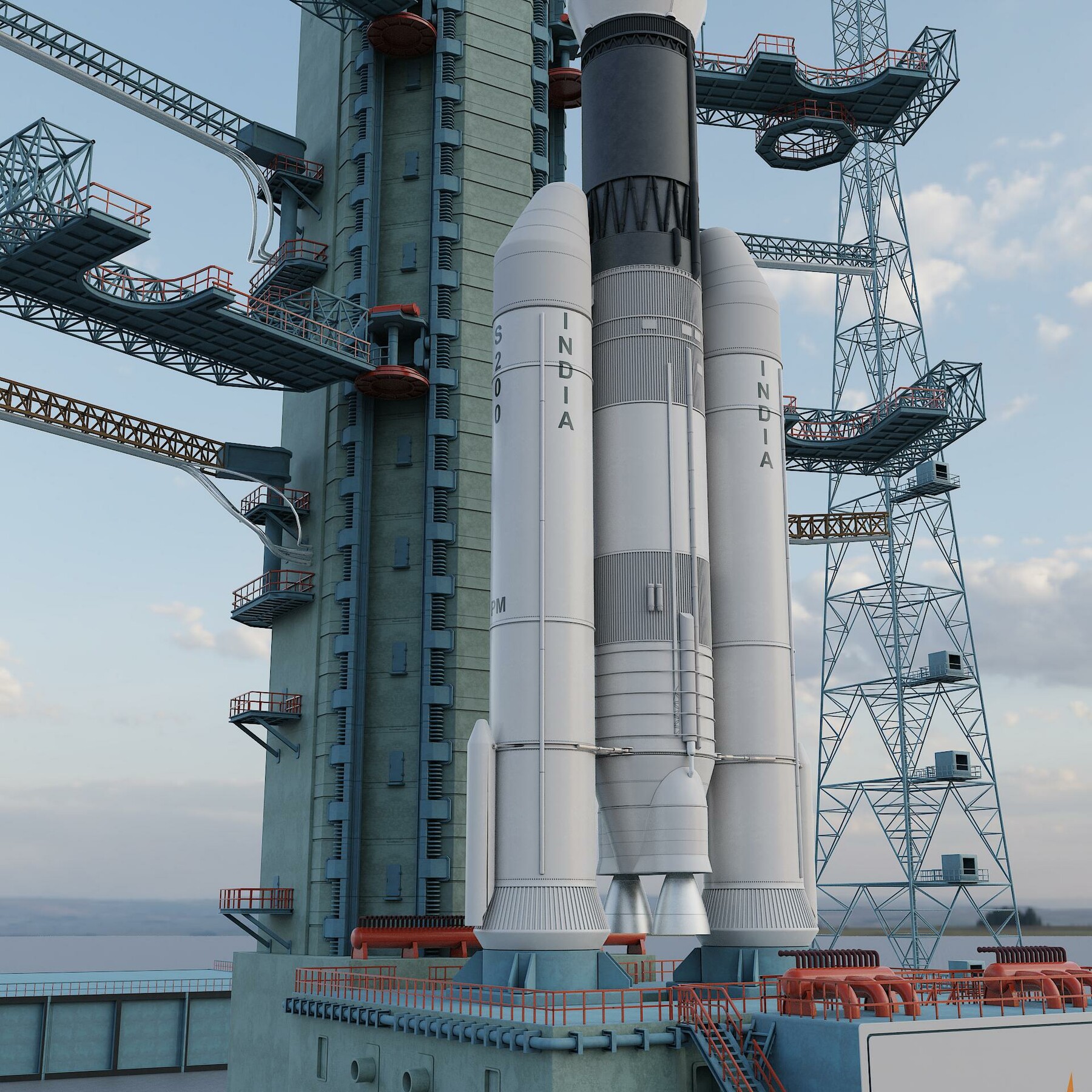 ArtStation - GSLV rocket 3D model | Resources