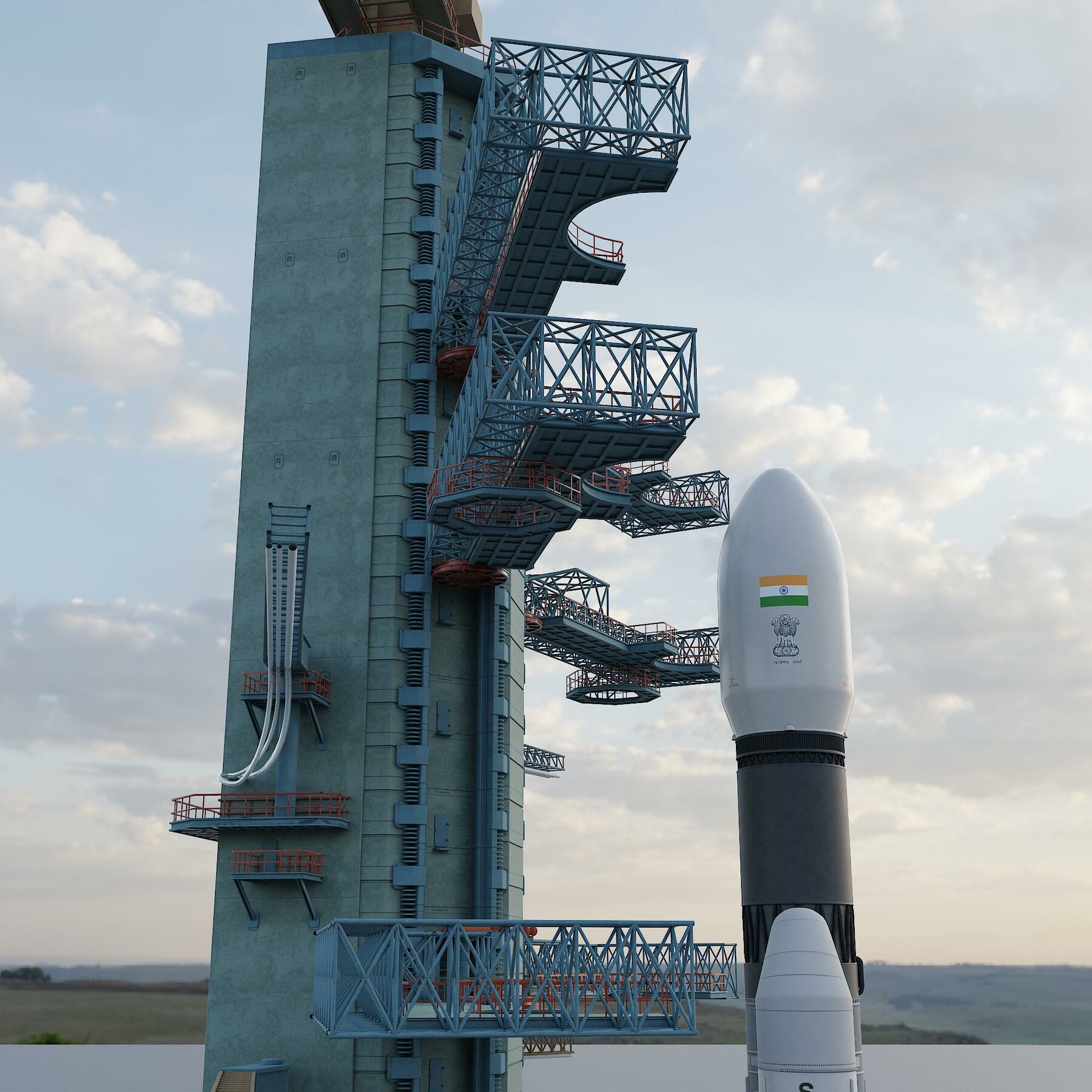 ArtStation - GSLV rocket 3D model | Resources