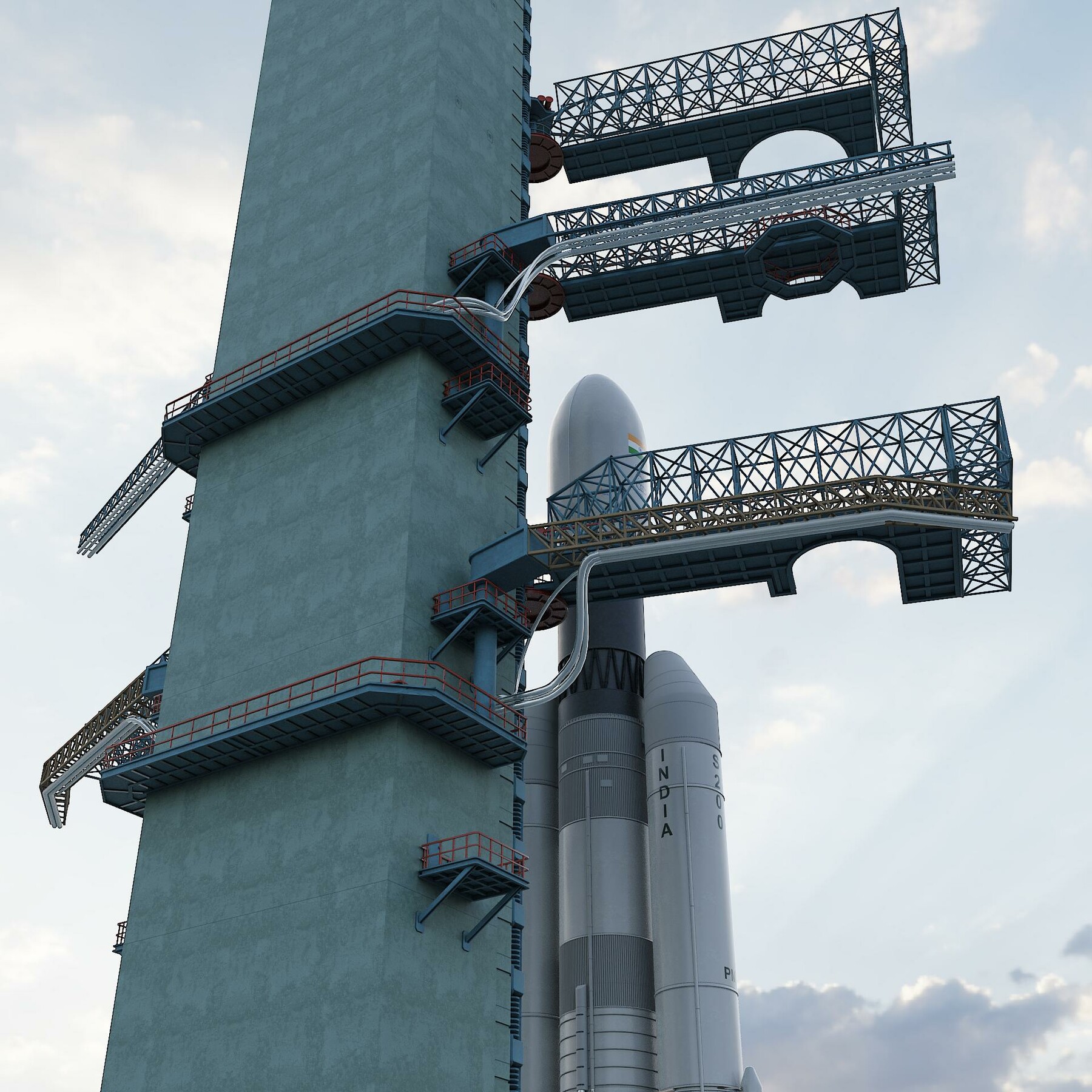 ArtStation - GSLV rocket 3D model | Resources