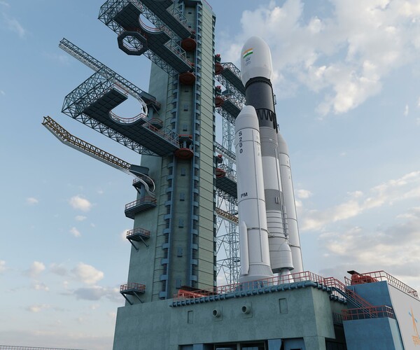 ArtStation - GSLV rocket 3D model | Resources