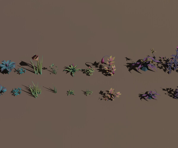 ArtStation - Low Poly 3D Flower Pack | Game Assets