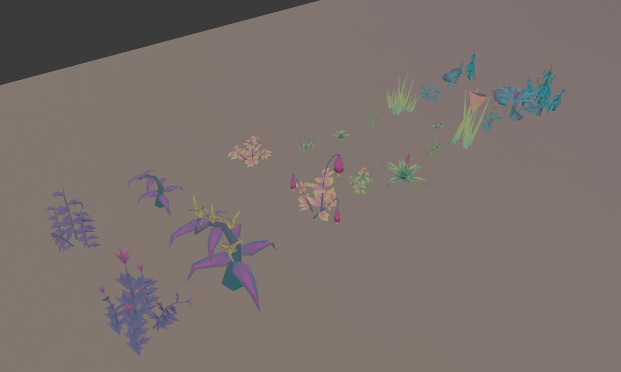ArtStation - Low Poly 3D Flower Pack | Game Assets
