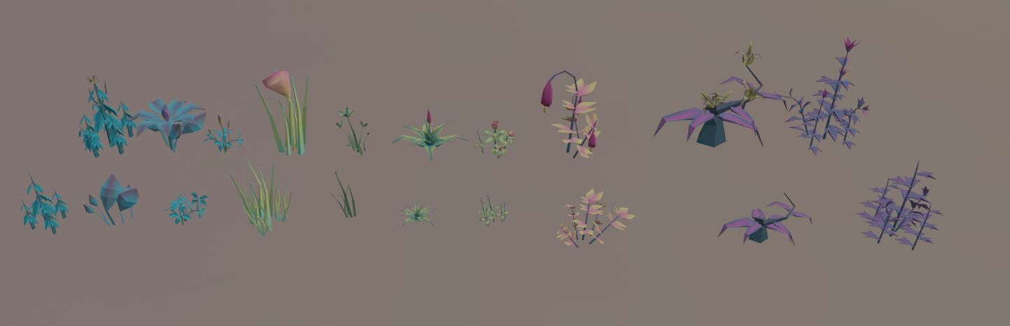 ArtStation - Low Poly 3D Flower Pack | Game Assets