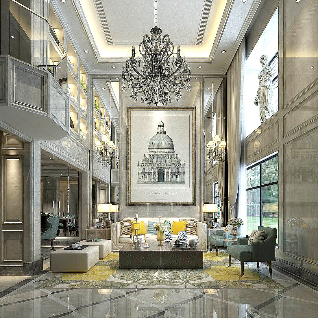 ArtStation - European-style living room design 02 | Resources