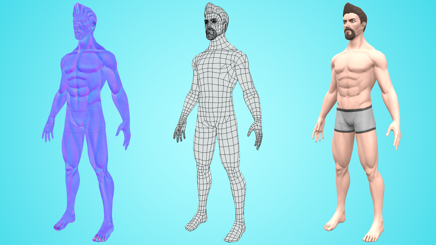 ArtStation - Egon: Rigged Cartoon Male Character - Base Mesh | Game Assets