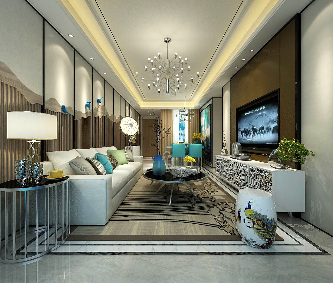 ArtStation - Stylish avant-garde living room design 02 | Resources