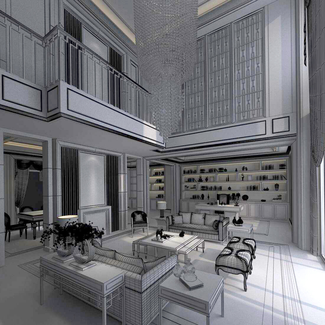 ArtStation - Stylish avant-garde living room design 24 | Resources