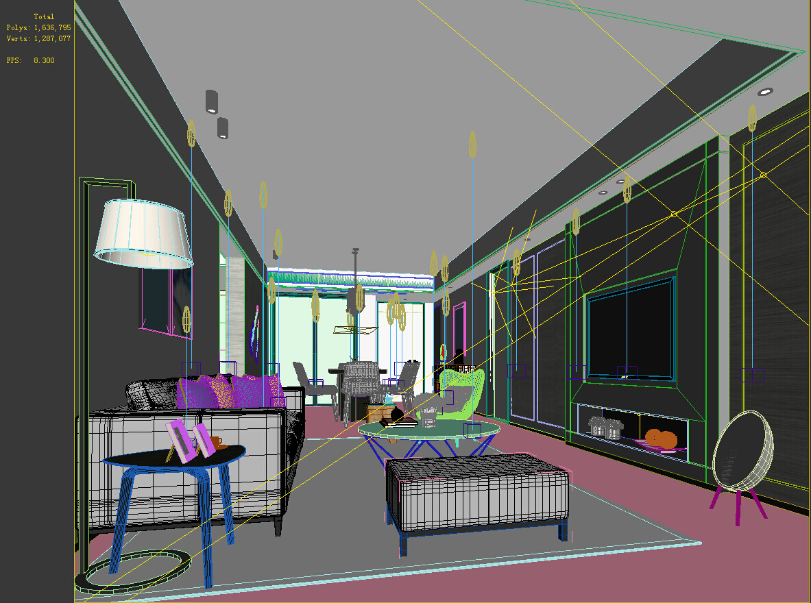 ArtStation - Stylish avant-garde living room design 28 | Resources