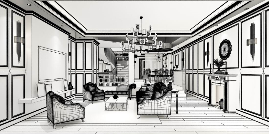 ArtStation - Stylish avant-garde living room design 33 | Resources