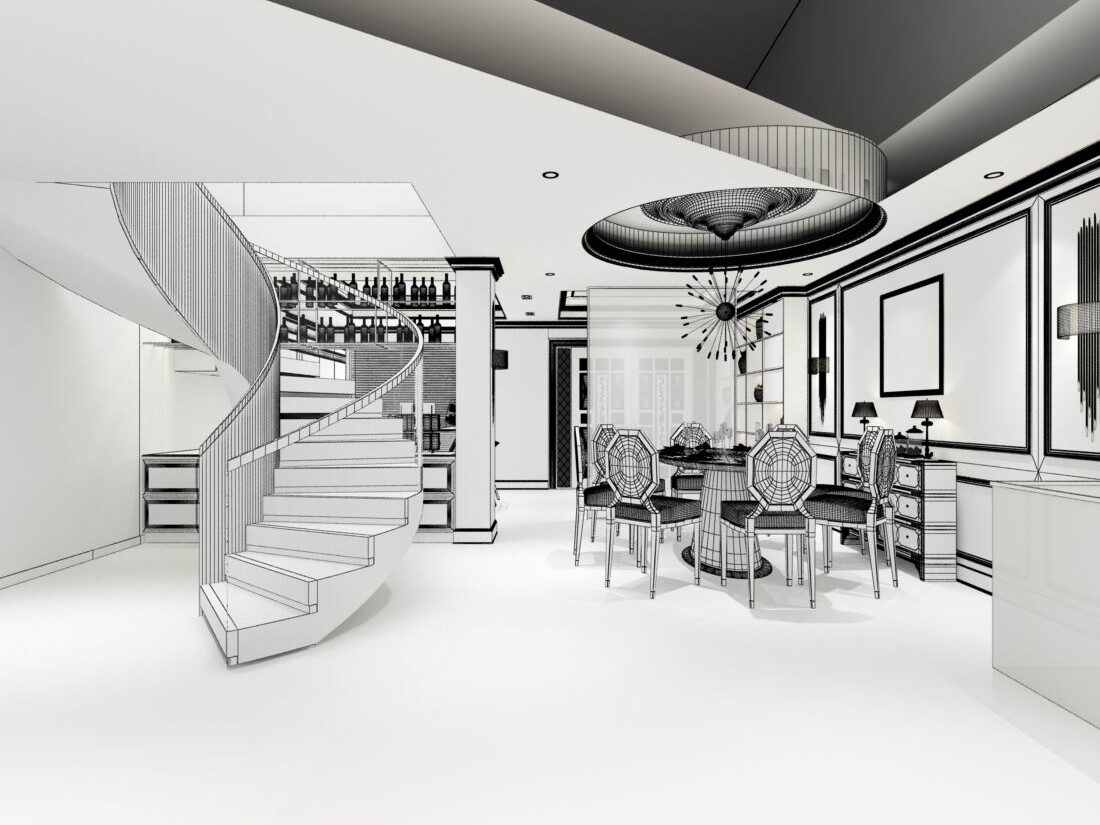 ArtStation - Stylish avant-garde living room design 33 | Resources