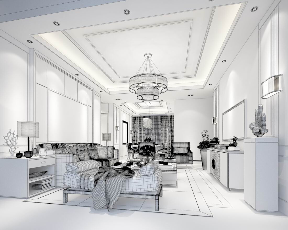 ArtStation - Stylish avant-garde living room design 34 | Resources