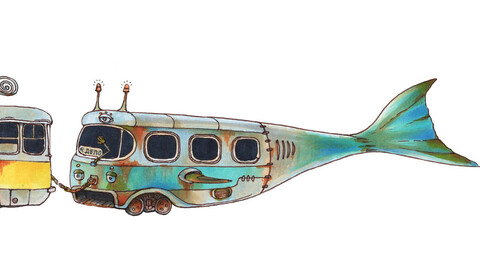 ArtStation - Fish trolleybus | Artworks