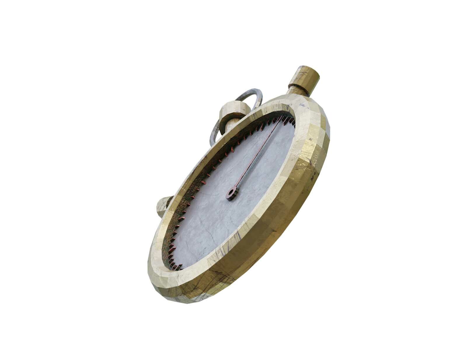 ArtStation - Gold Retro Stopwatch Low Poly 3D Model | Game Assets