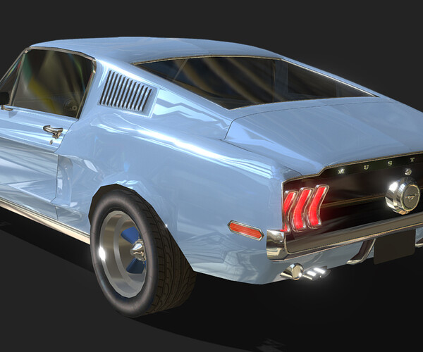 ArtStation - Ford Mustang 1968 - Low Poly | Resources