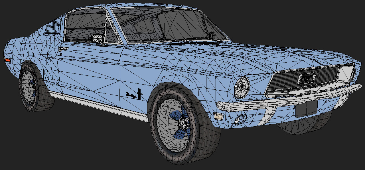 ArtStation - Ford Mustang 1968 - Low Poly | Resources