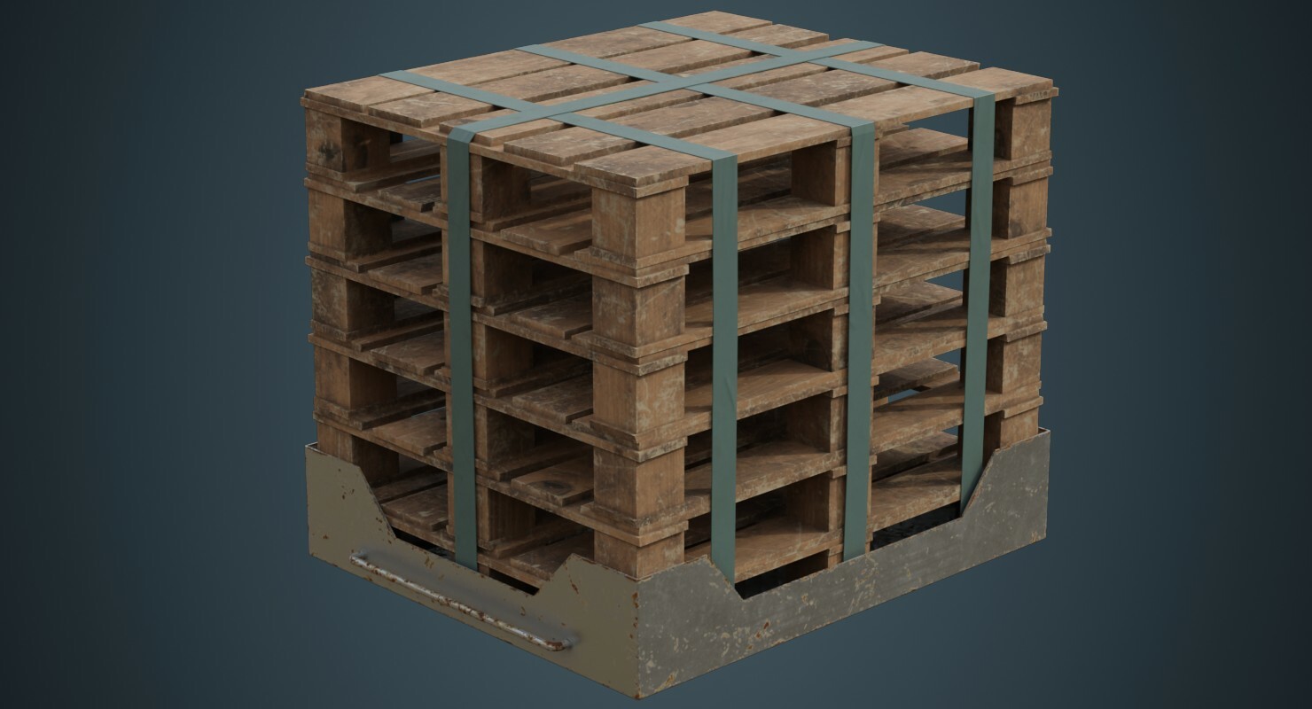 ArtStation - Pallet Rack 1B | Game Assets