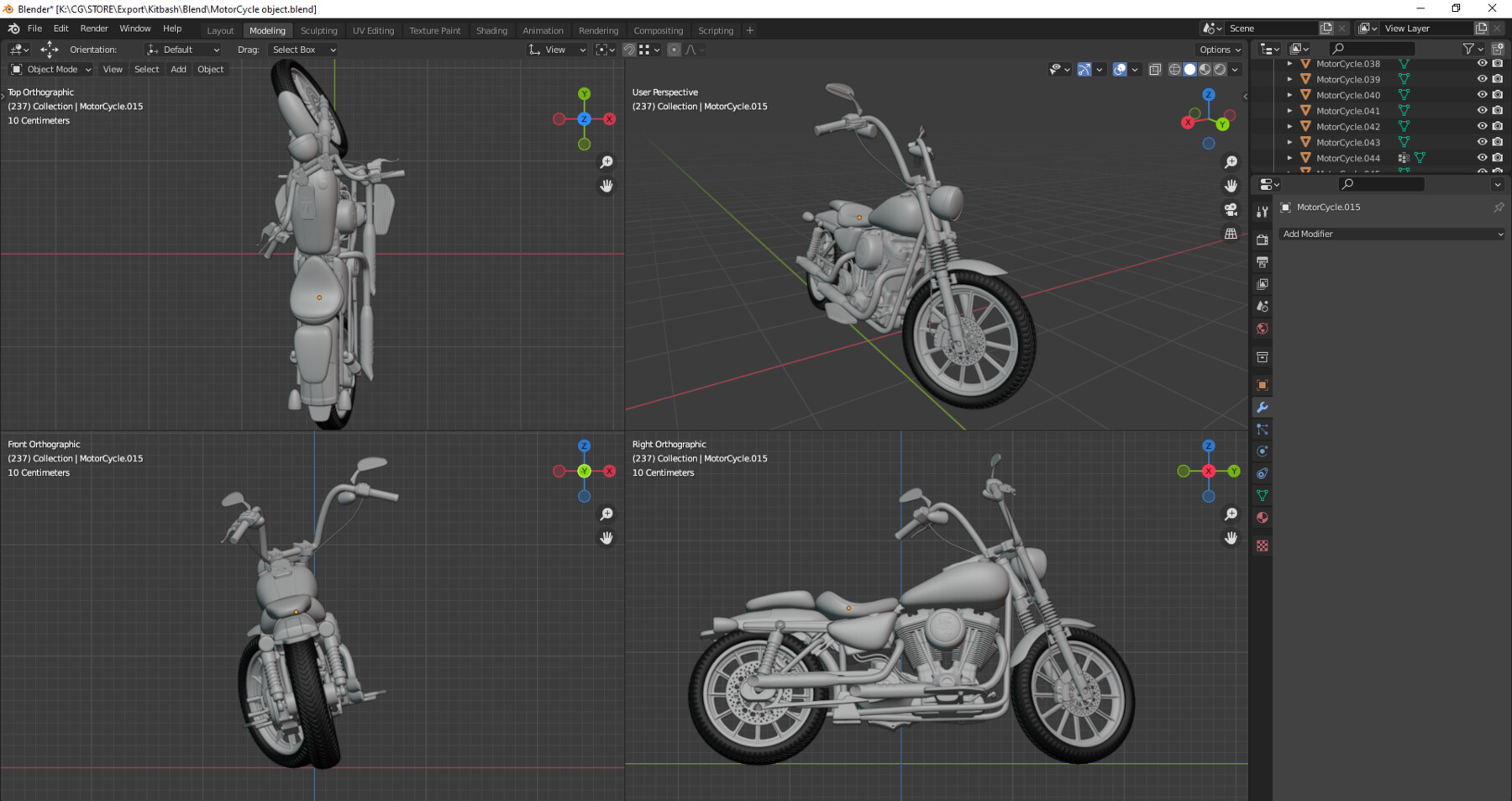 ArtStation - Hard surface Motorcycle KitBash parts | Resources