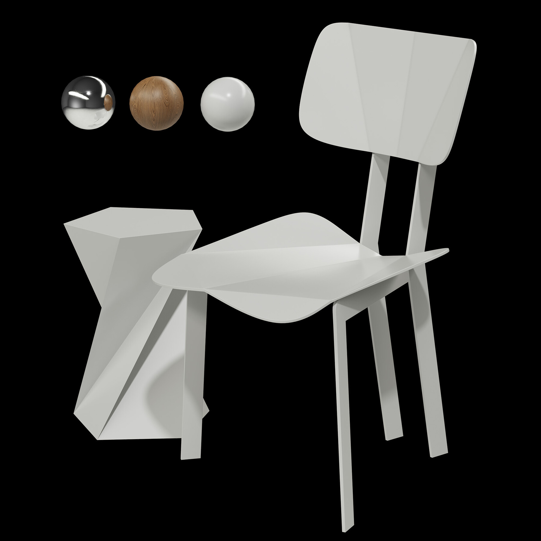 ArtStation - Origami Chairs | Resources