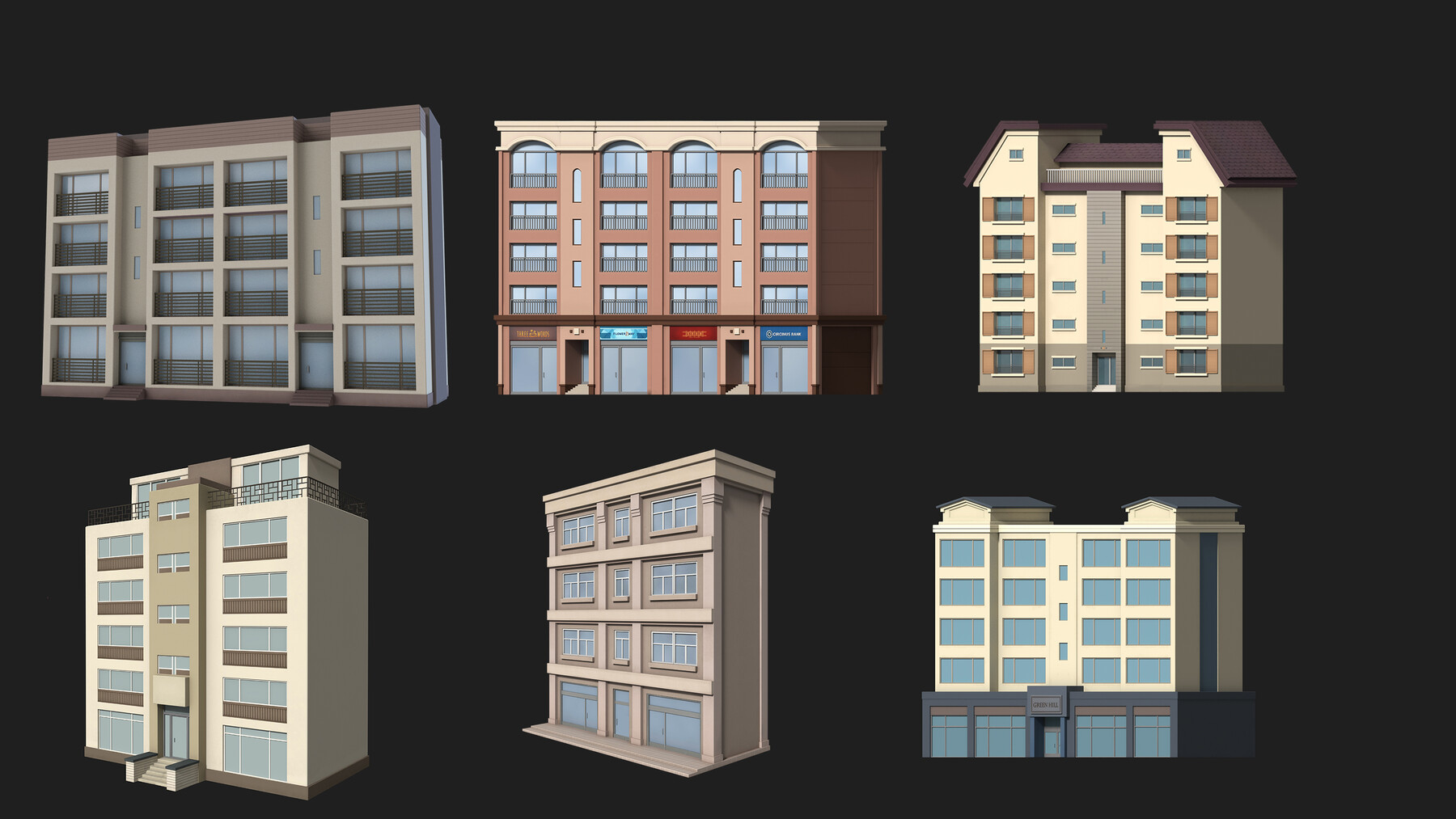 ArtStation - Cartoon building house | Resources