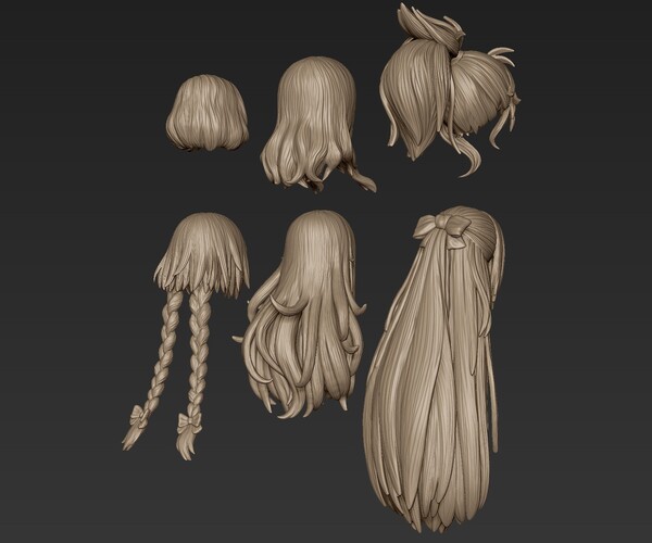 ArtStation - Hair Collection 7 | Resources