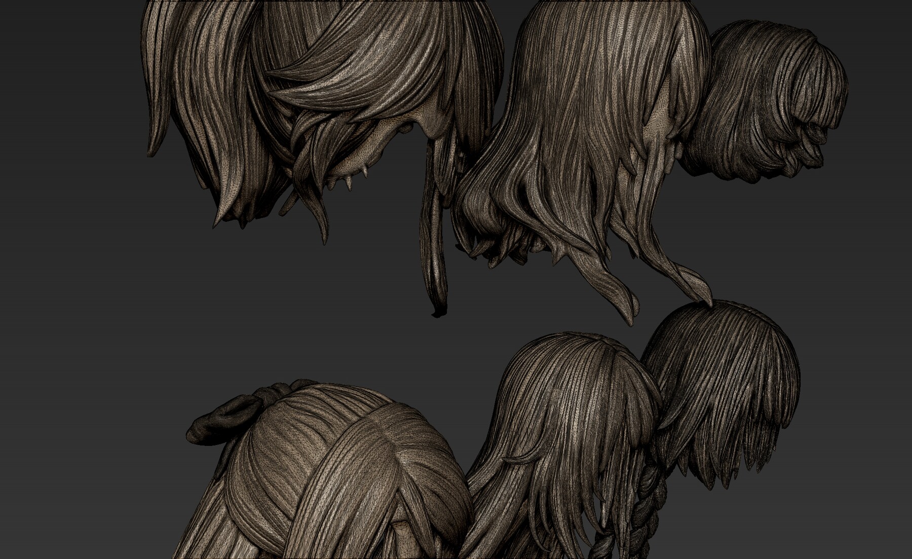 ArtStation - Hair Collection 7 | Resources