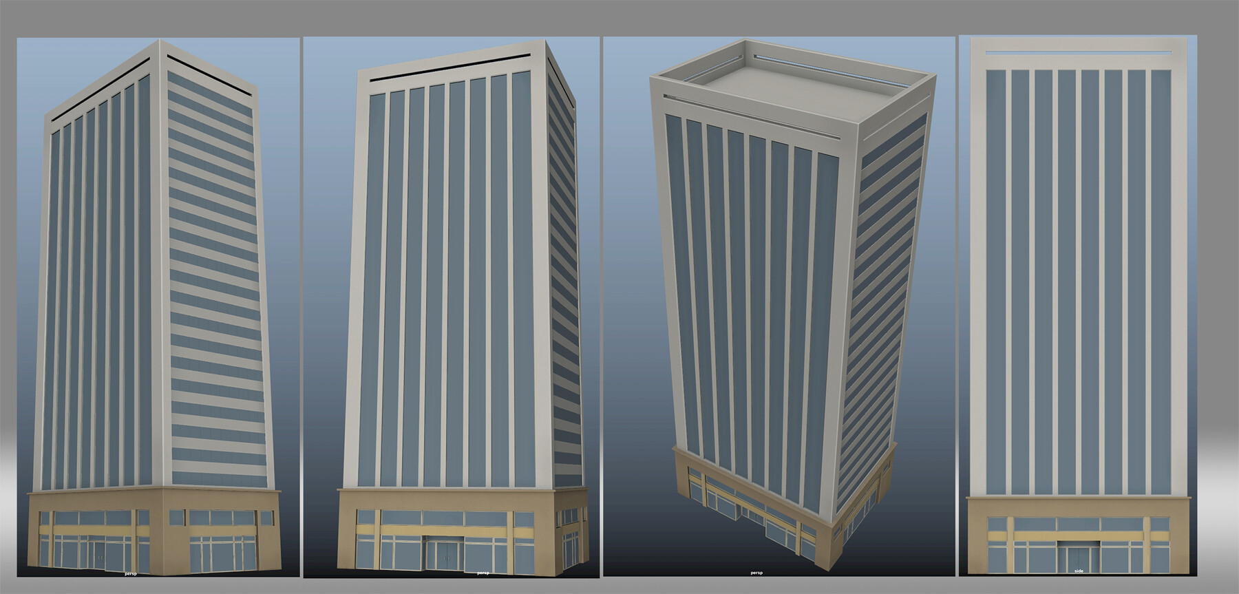 ArtStation - Cartoon high building house | Resources