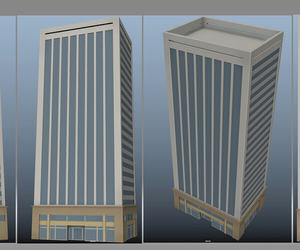 ArtStation - Cartoon high building house | Resources