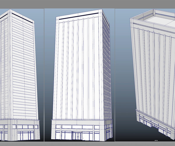 ArtStation - Cartoon high building house | Resources