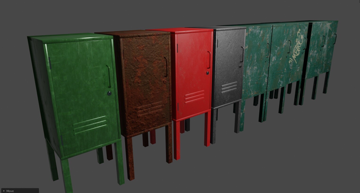 ArtStation - Locker Set | Game Assets