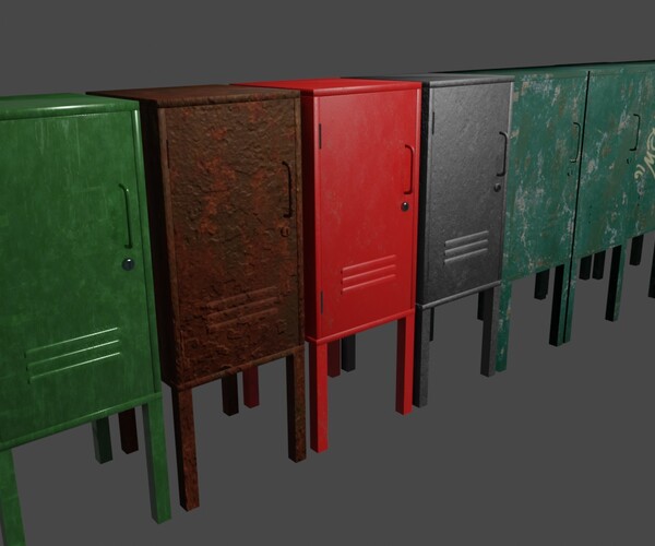 ArtStation - Locker Set | Game Assets
