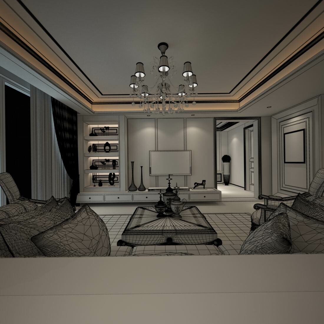 ArtStation - Avant-garde luxury family living room 92 | Resources