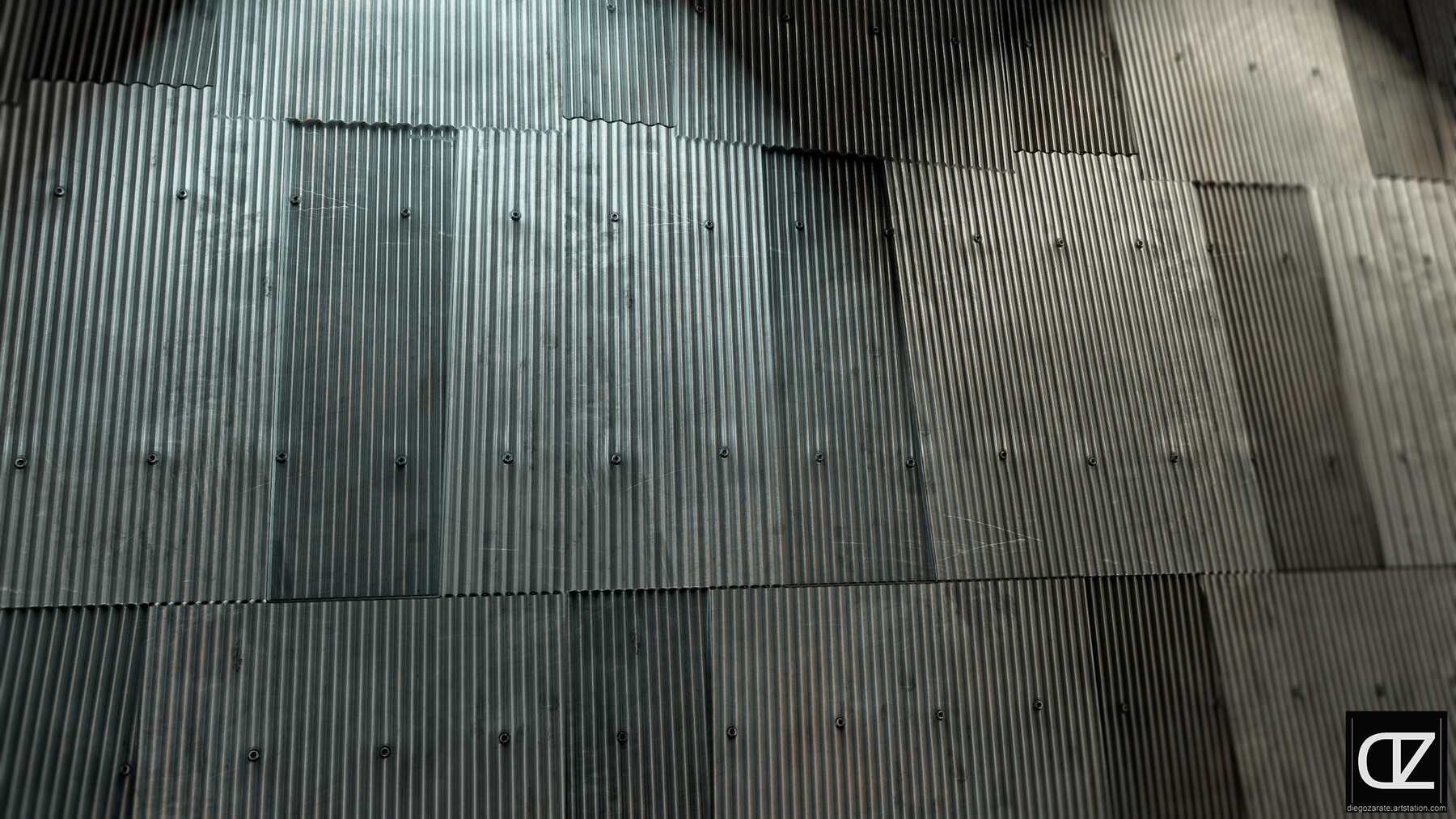 ArtStation - PBR - CORRUGATED, RIVETED METAL SHEETS - 4K MATERIAL ...