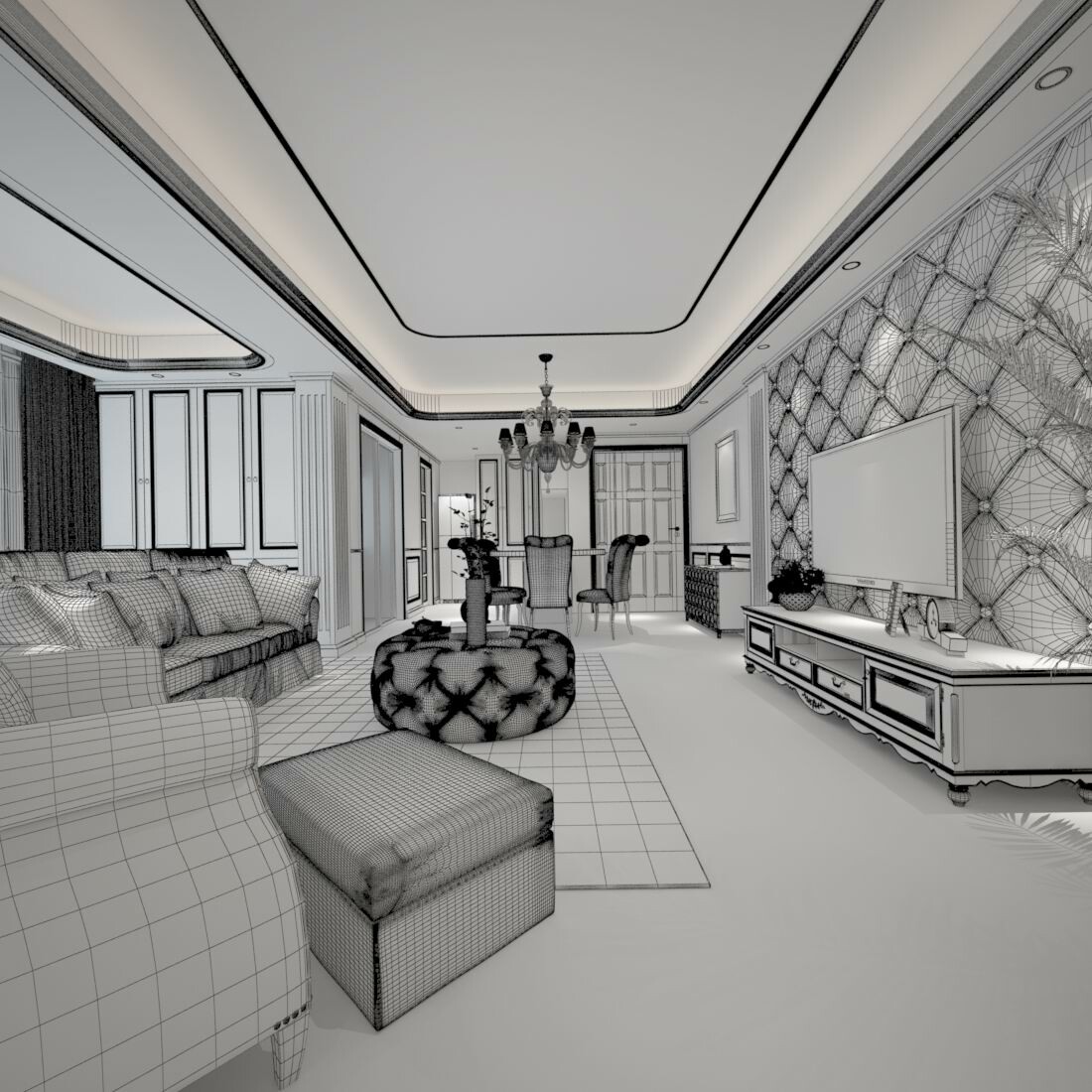 ArtStation - Avant-garde luxury family living room 152 | Resources